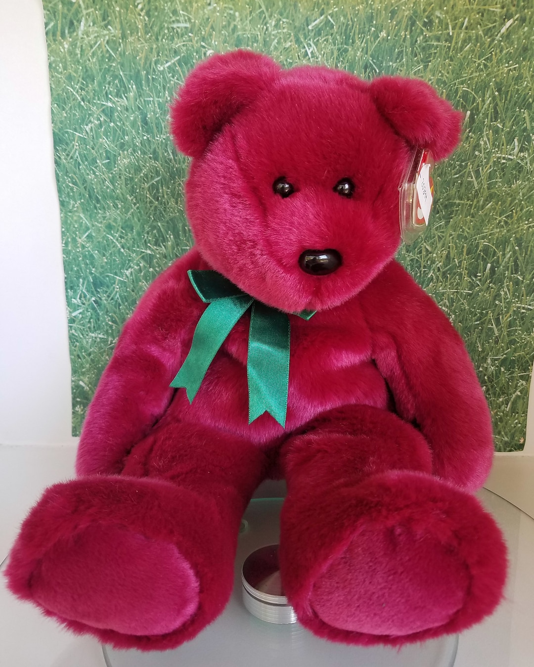 Cranberry Teddy Beanie Buddy Vintage TY 1998 con etiquetas originales ...