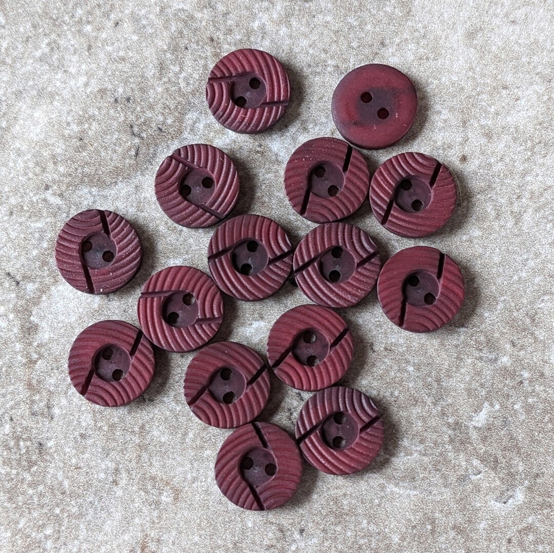 15 Wine Red Split Stripes Round Buttons Size 9/16" - Etsy