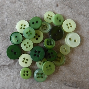 Kiwi Green Buttons, 50 Small Assorted Round Sewing Crafting Bulk ...