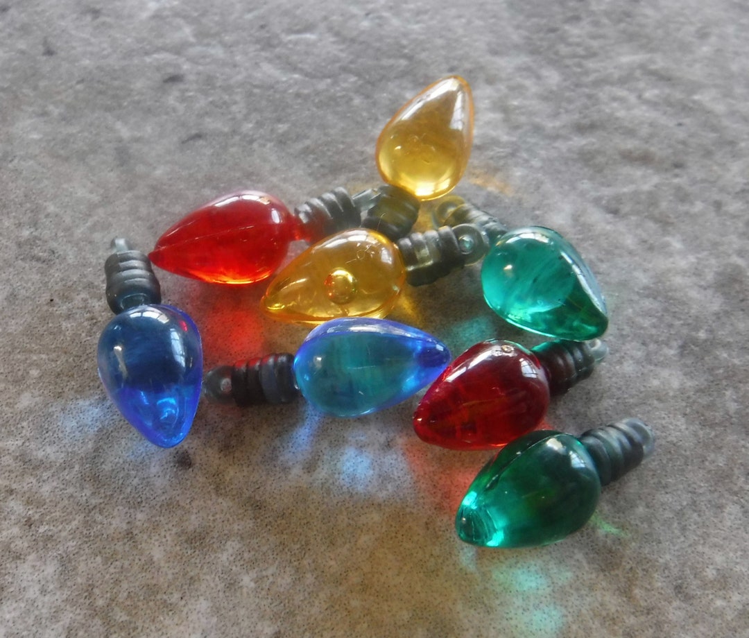 6 Mini Christmas Light Buttons Size 11/16" - Etsy