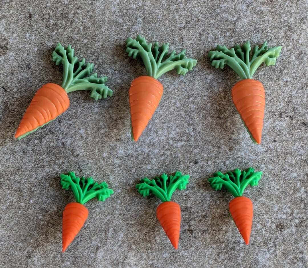 3 Vegetable Carrot Shank Buttons You Choose the Size - Etsy