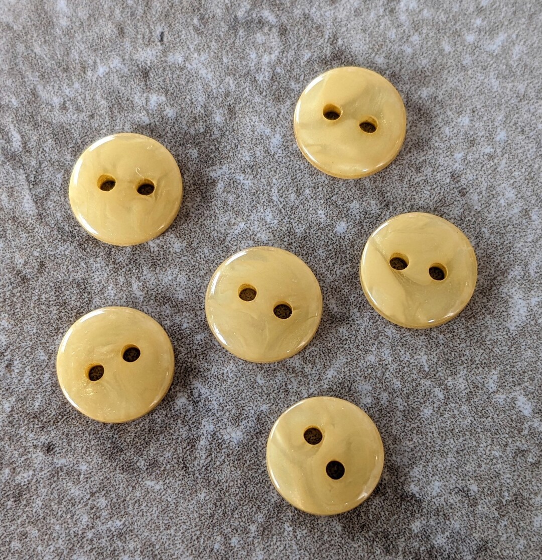 6 Honey Glassed Top Round Buttons Size 3/8" - Etsy