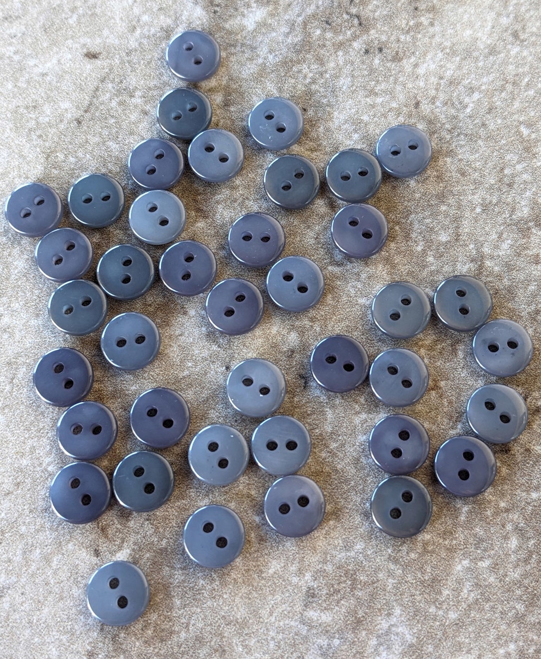 40 Ash Gray Glassy Multi Shades Small 2 Hole Round Buttons Size 5 16 Etsy