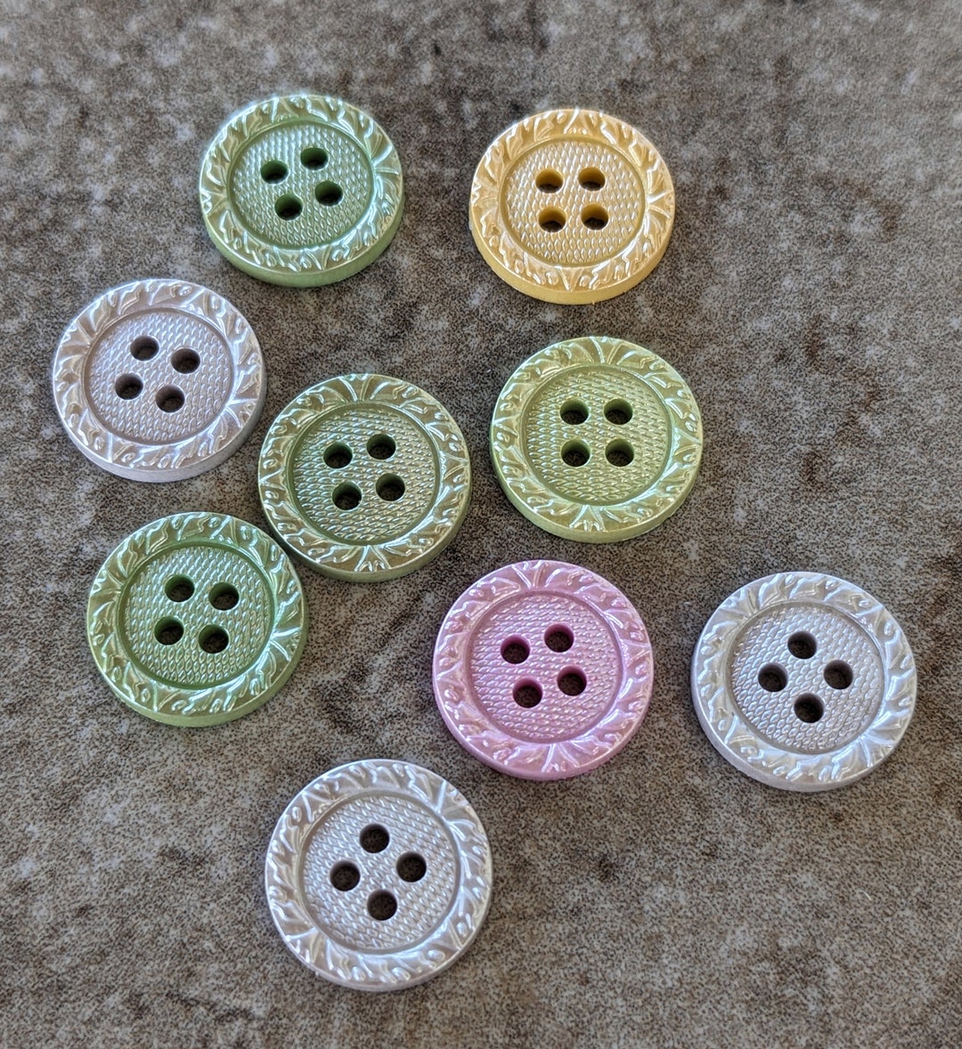 9 Rough Center Small Round Buttons Size 1/2" You Choose the Color - Etsy