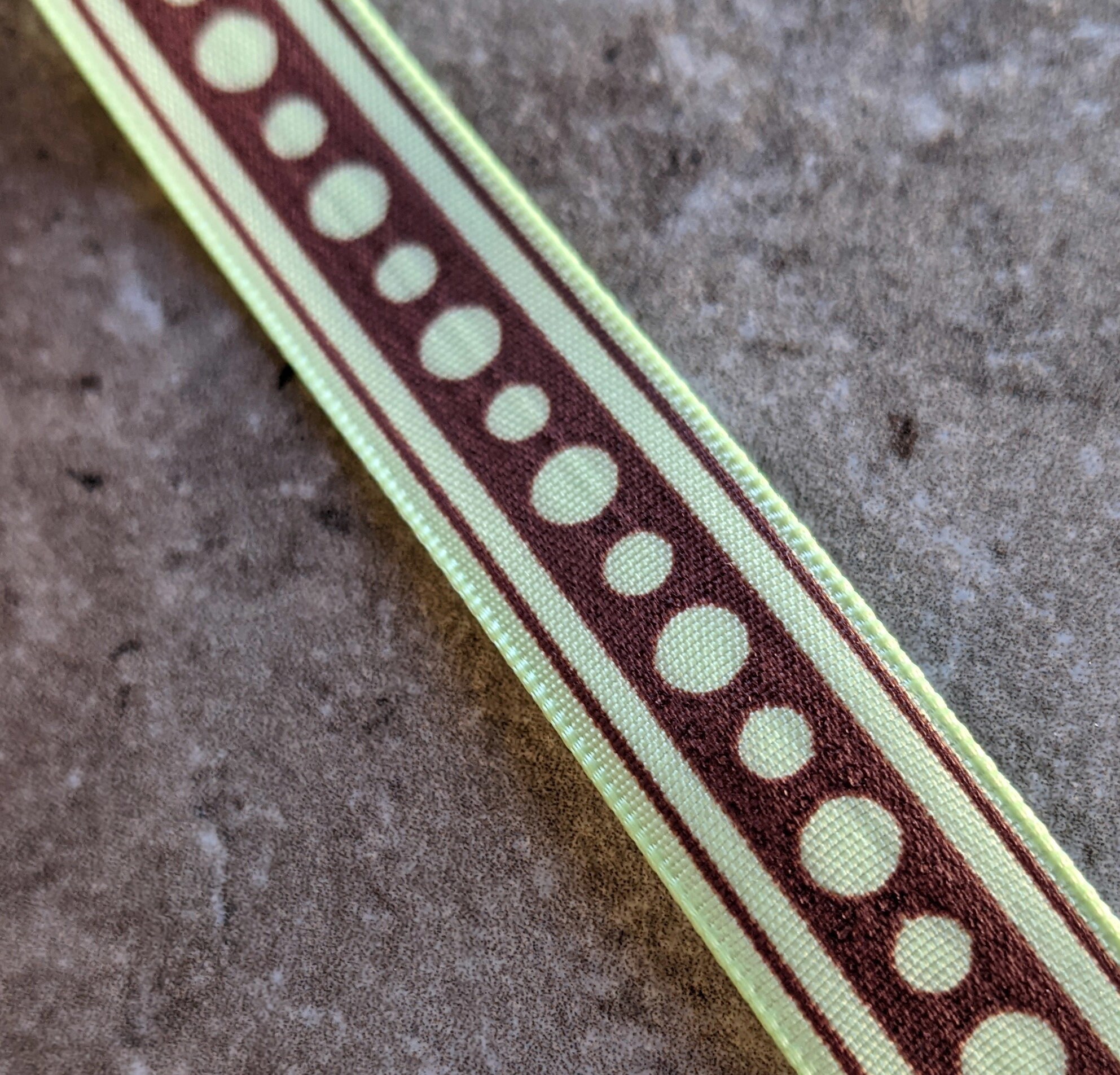 Craft Supplies & Tools Mint Chocolate Polka Dot Satin Ribbon 3 yards ...