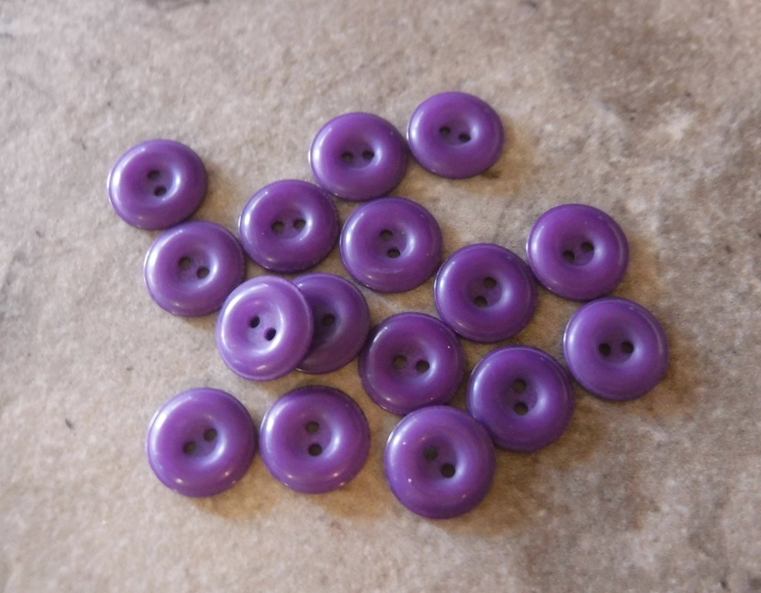 12 Plum Small Pop Center Round Buttons Size 1/2" - Etsy