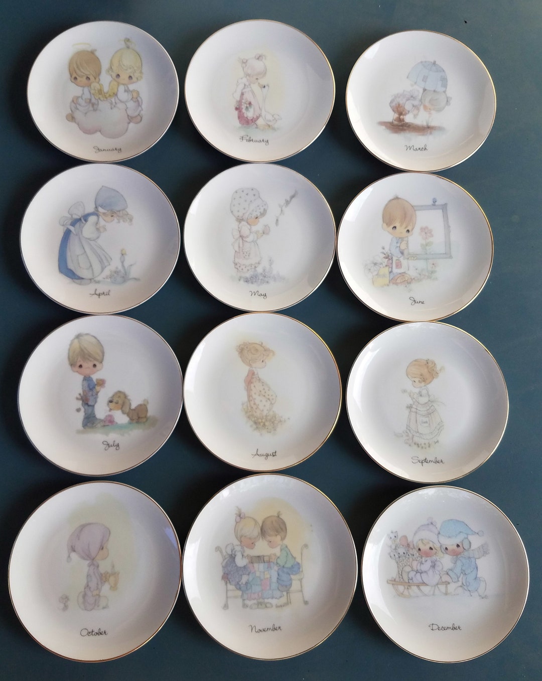 Vintage Monthly Precious Moments Plate - Etsy