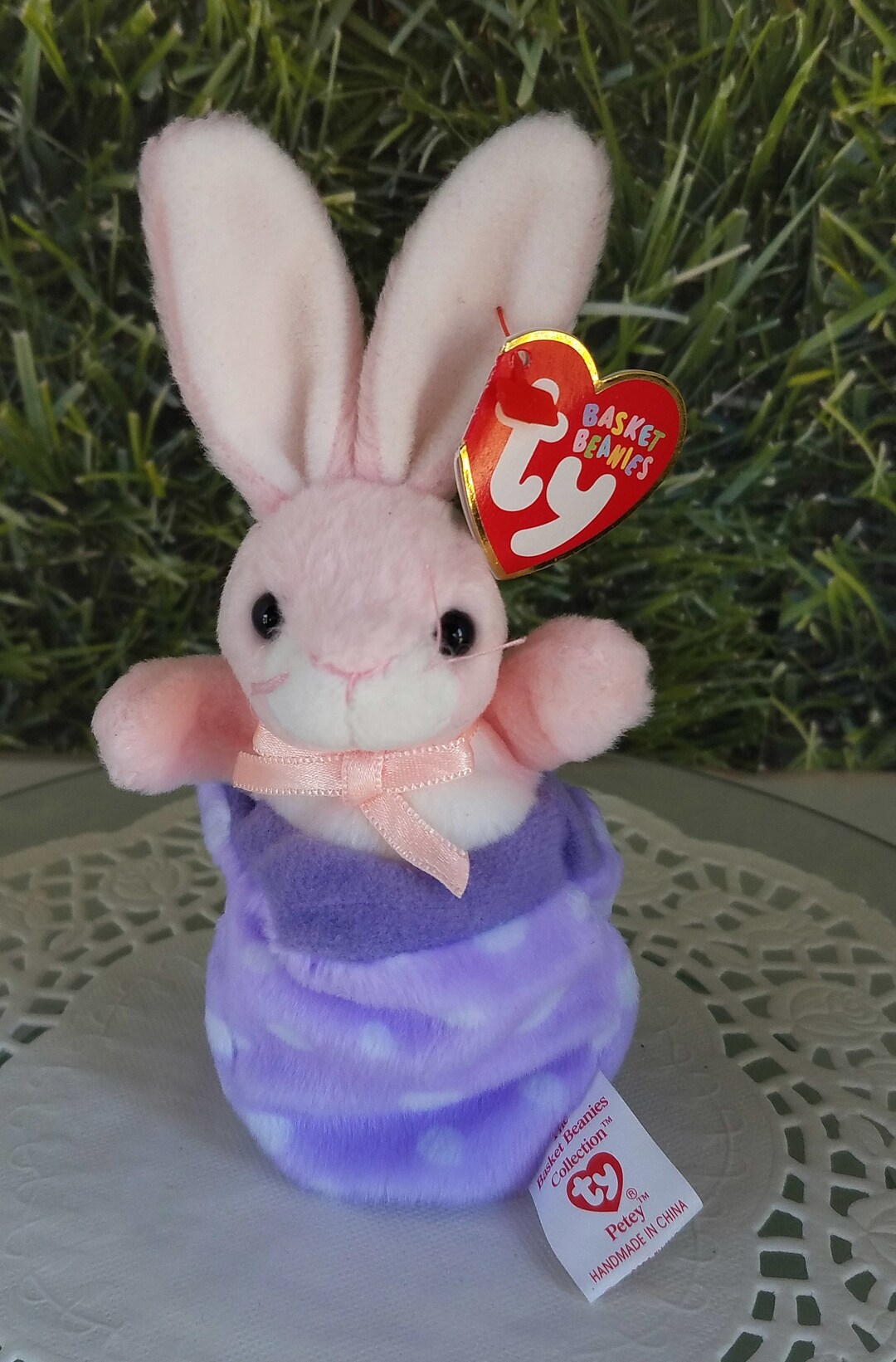 Petey the Bunny Basket Beanie Babies Vintage TY 2003 With Original Tags ...