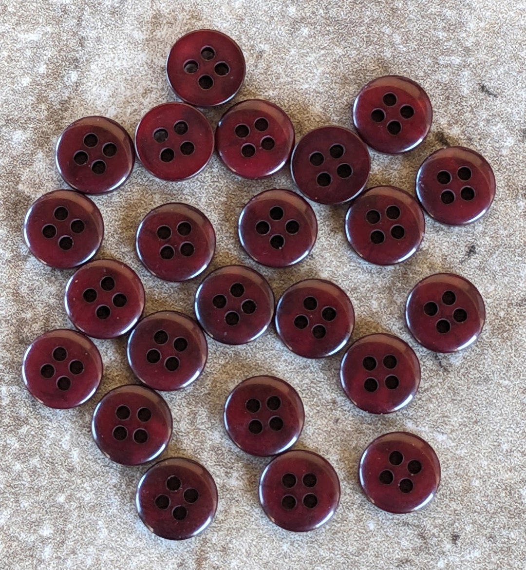 25 Wine Red Small Dome Round Buttons Size 5/16" - Etsy