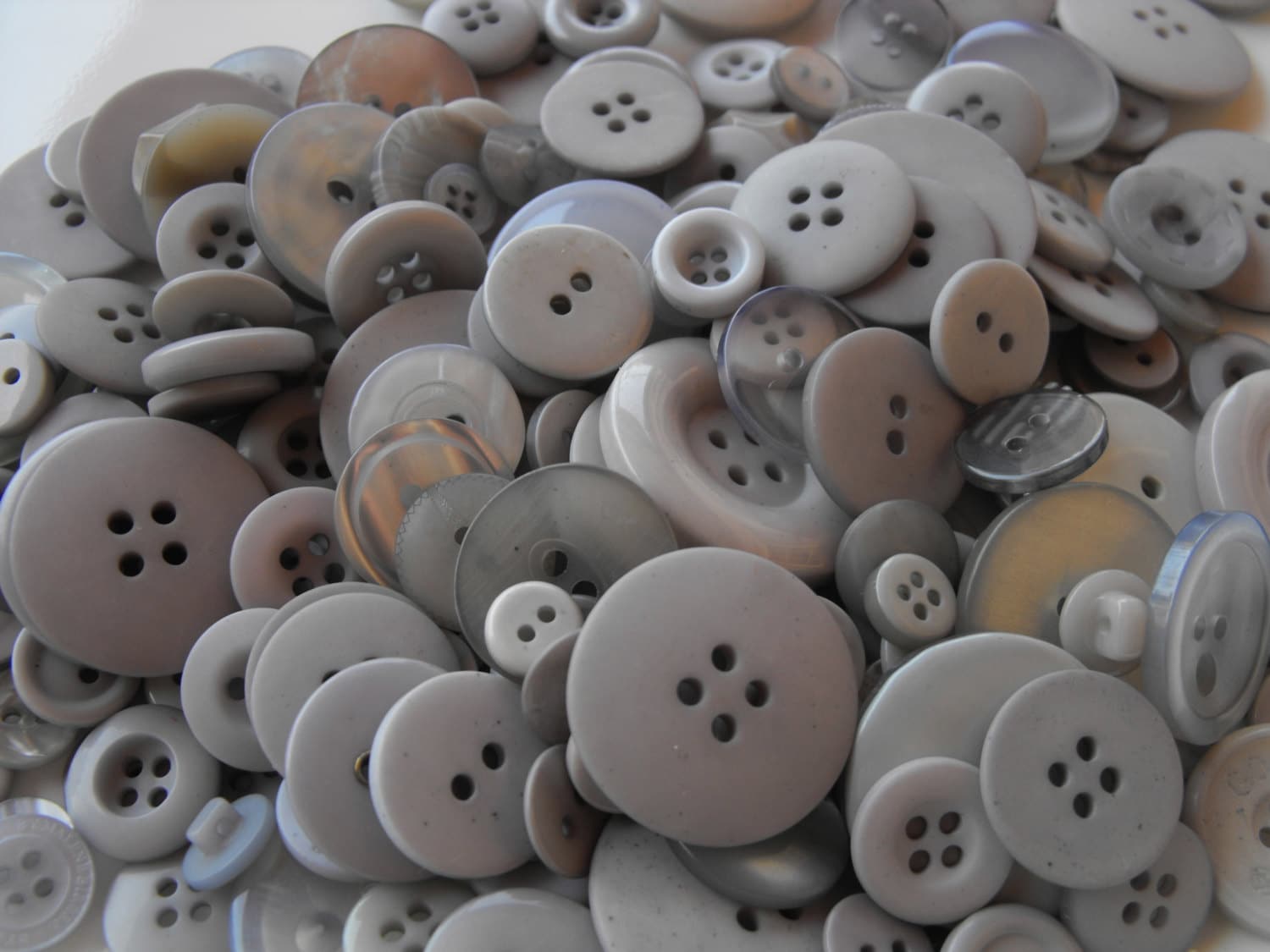 Gray Buttons 100 Bulk Assorted Round Multi Size Crafting - Etsy