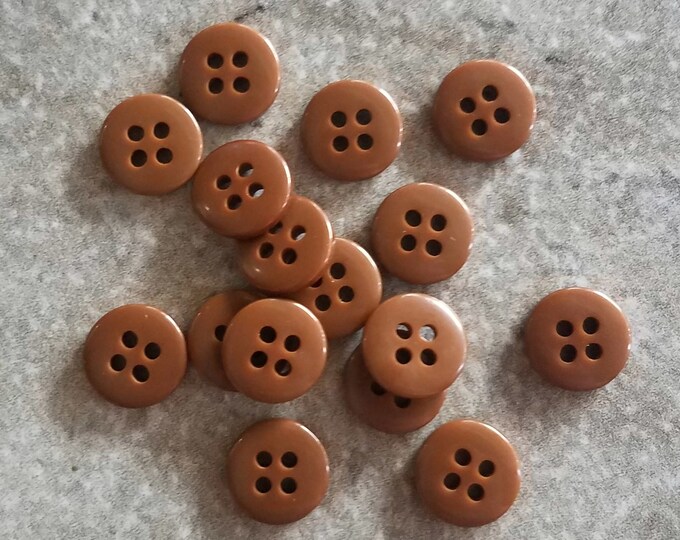 16 Chocolate Brown Double Sided Pop Round Buttons Size 3/8" - Etsy
