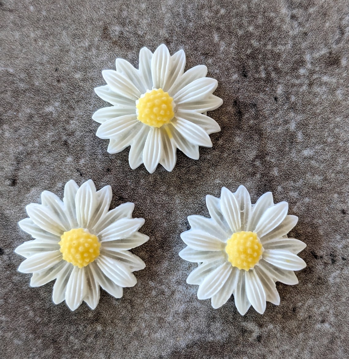 3 Pointed Daisy Glitter Flat Back Embellishment Buttons Size 13/16" You ...