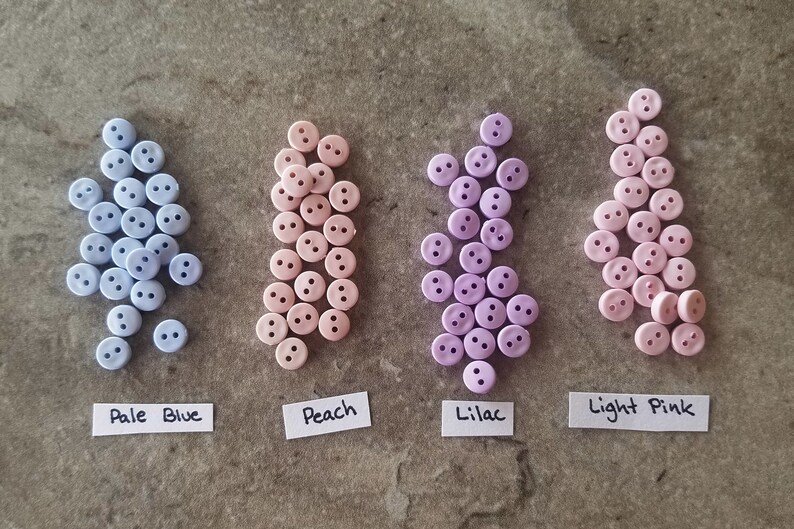 20 Tiny Round Buttons Size 1/4" You Choose the Color - Etsy
