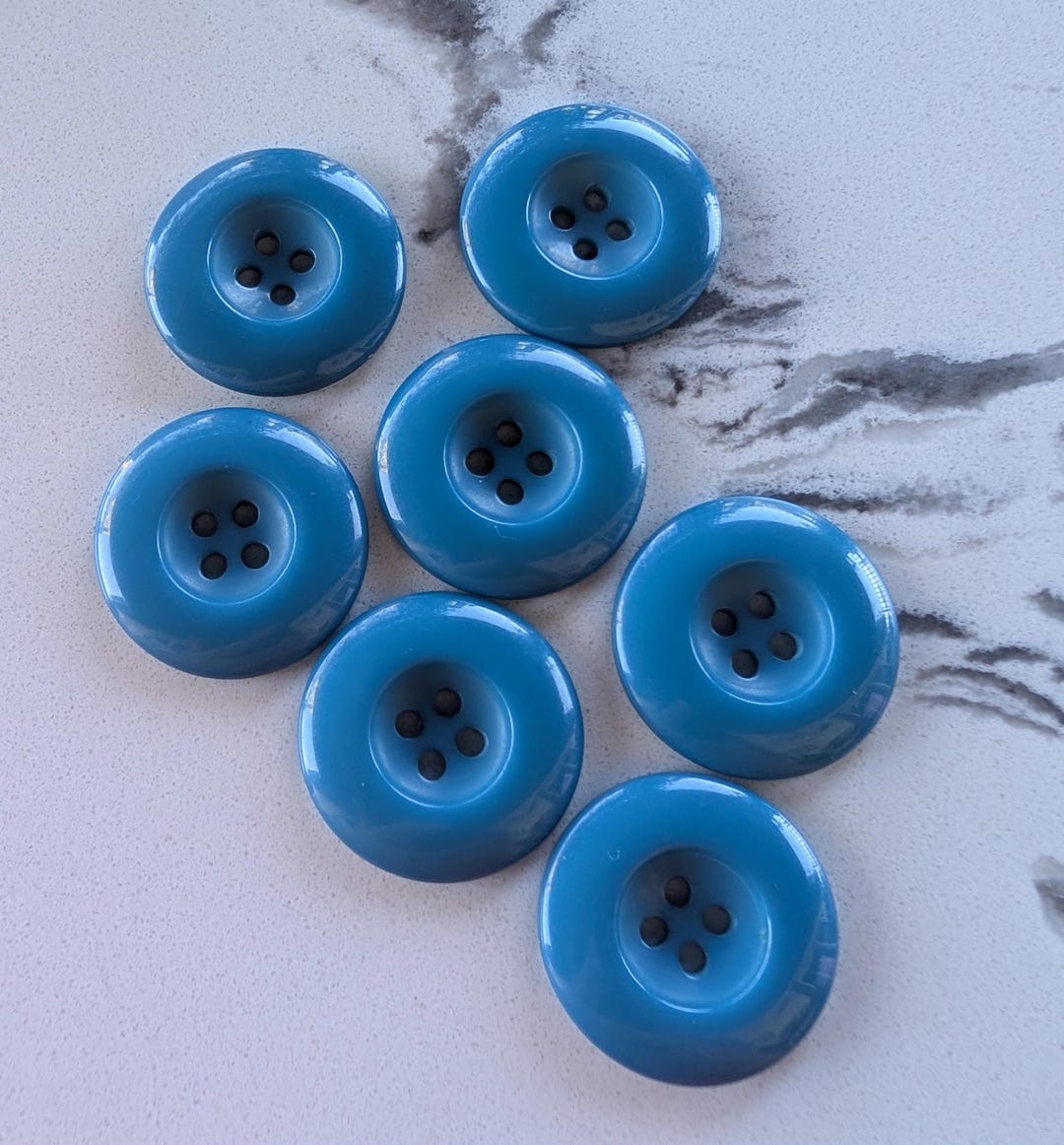7 Dark Teal Wide Slide Rim Round Buttons Size 1". - Etsy