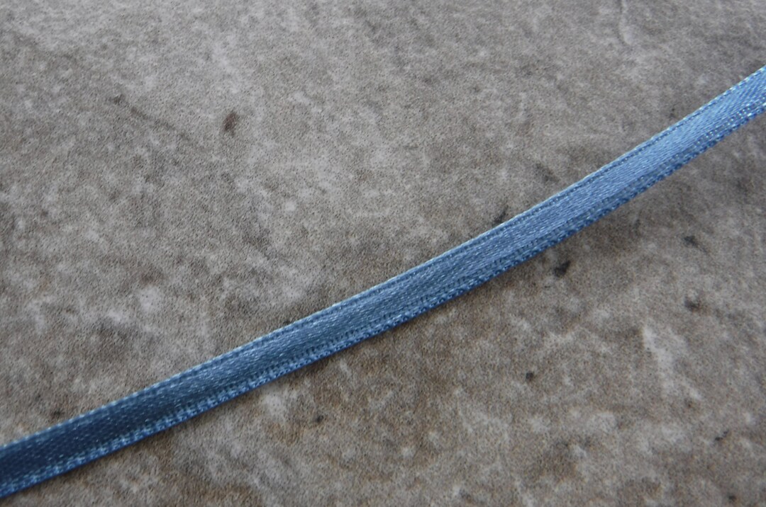 Sky Blue Thin Woven Edge Ribbon - Etsy