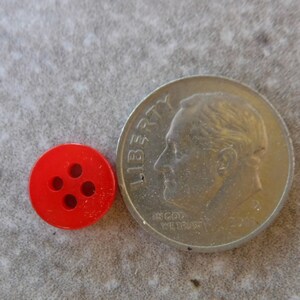 20 Candy Red Iridescent Mini Round Buttons Size 5/16" - Etsy