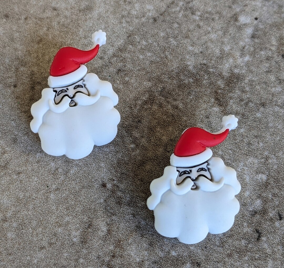2 Chubby Santa Face Shank Buttons Size 3/4" - Etsy