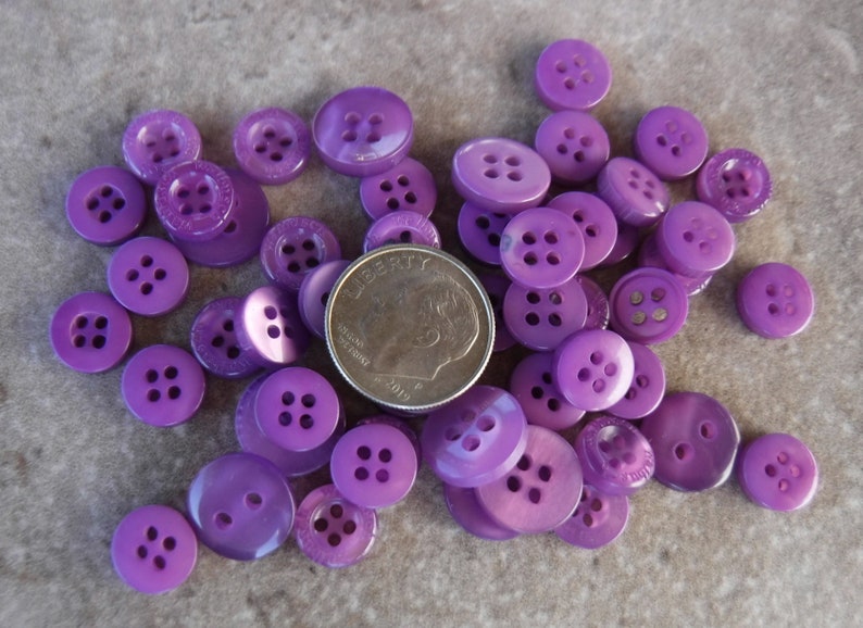 Grape Purple Buttons, 50 Small Assorted Round Sewing Crafting Bulk ...