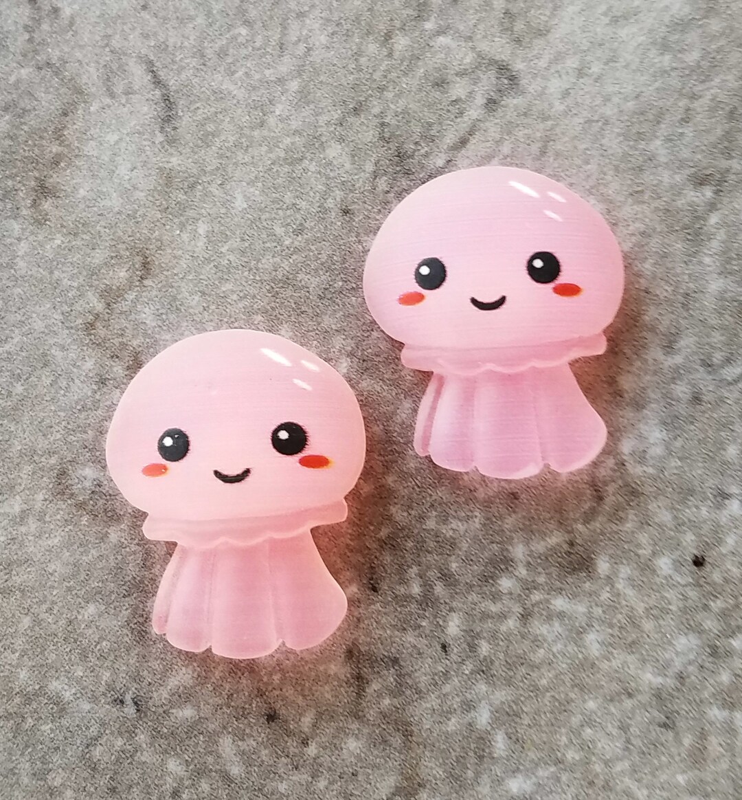 2 Gummy Octopus Flat Back Embellishment Buttons Size 3/4" - Etsy