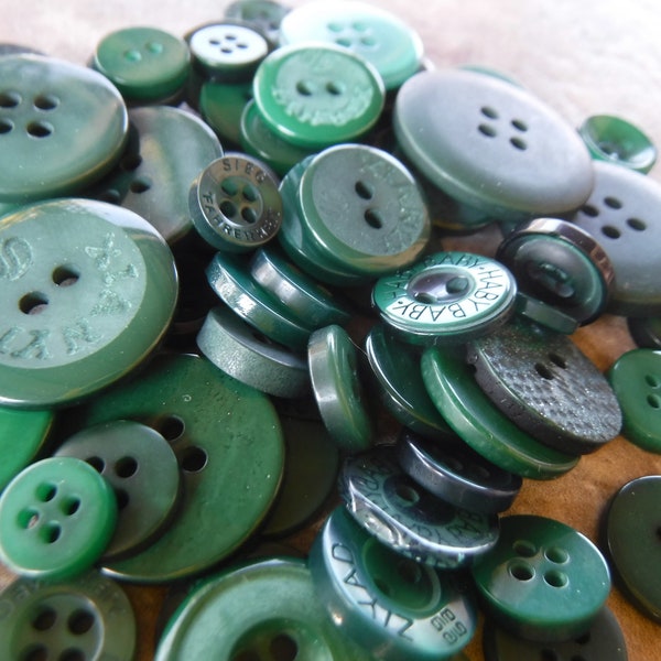 Green Buttons - Etsy