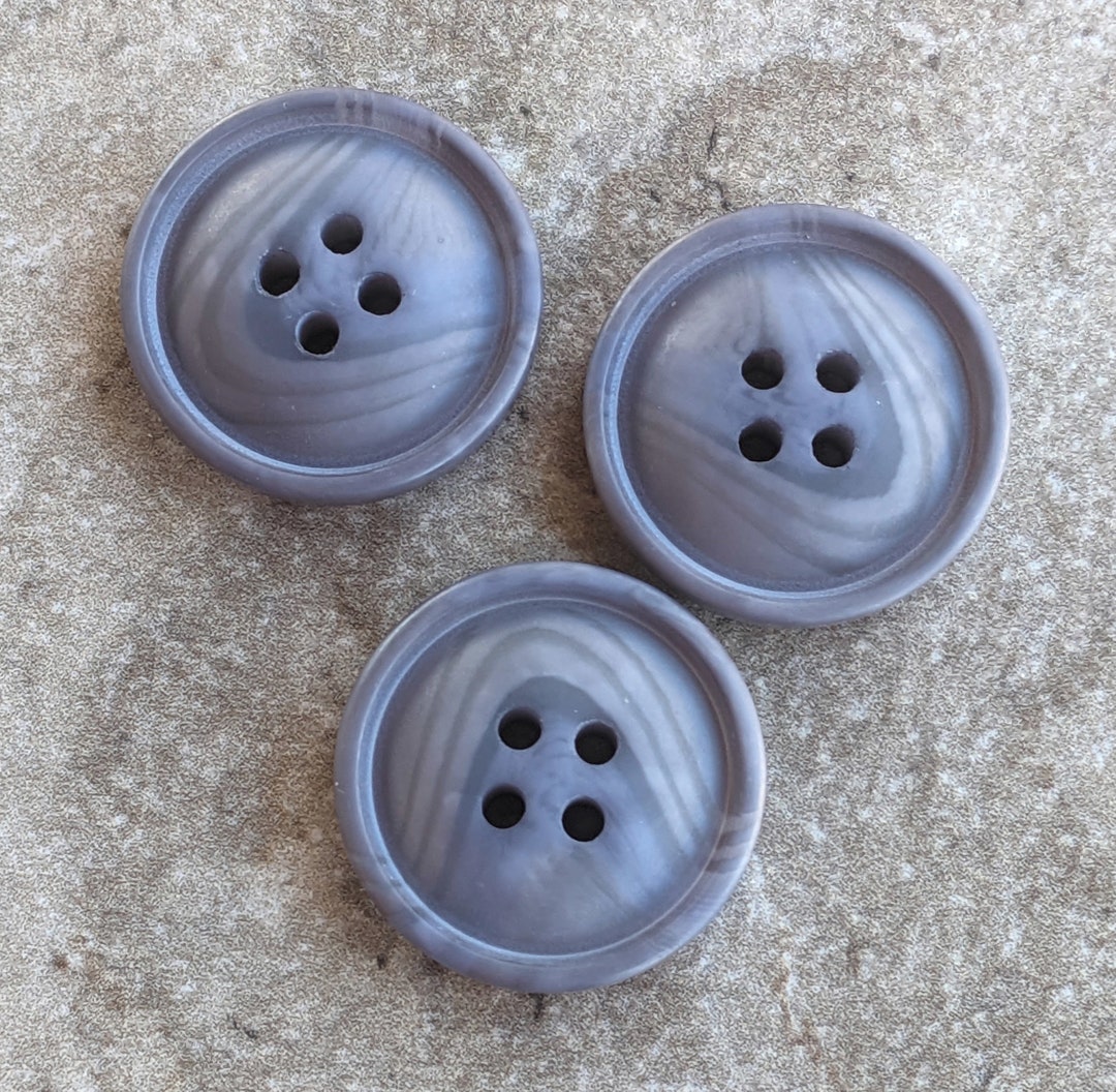 3 Steel Gray Pop Center Swirl Large Round Buttons Size 1 1/8" - Etsy