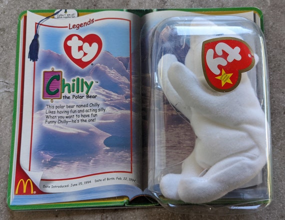 Chilly Bear New Collectors McDonald's Ty Beanie Baby Chilly The