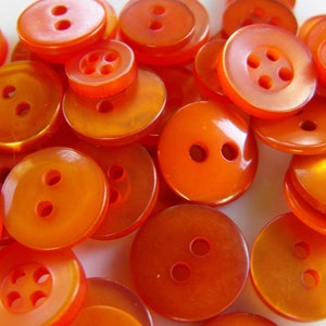 Burnt Orange Buttons, 50 Small Assorted Round Sewing Crafting Bulk ...