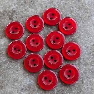 14 Wine Red Apple Topped Round Buttons Size 11/16 - Etsy