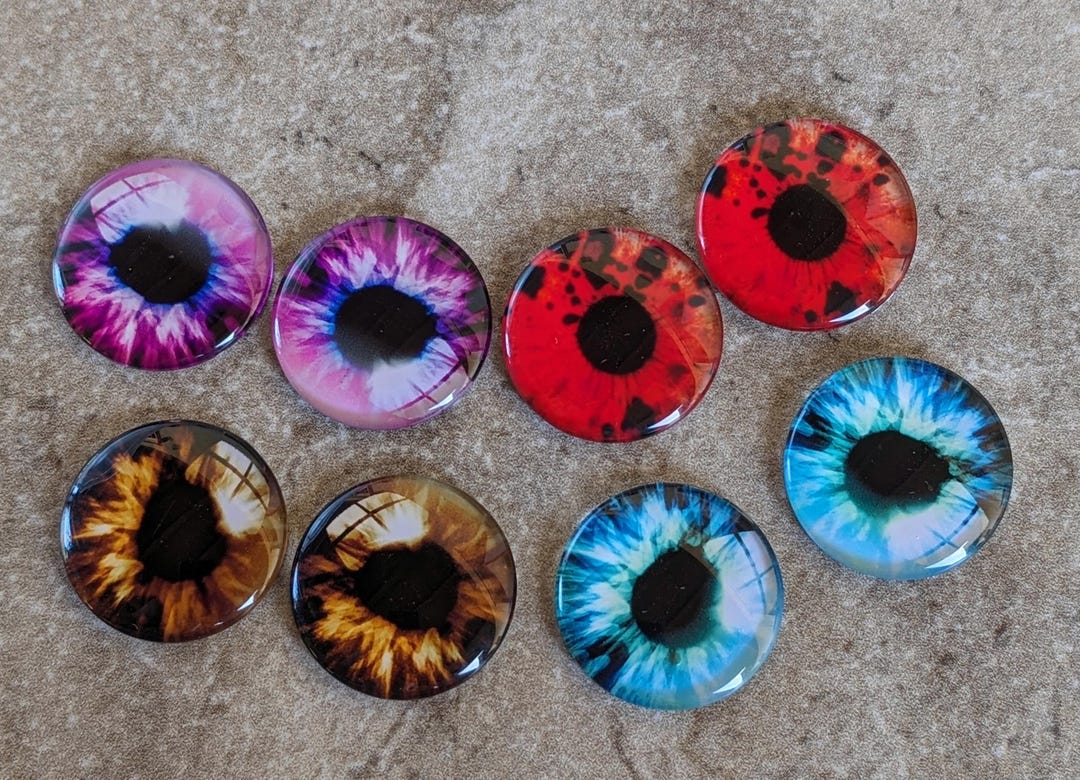 Monster Eyes Large Flat Back Buttons Embellishments Size 15/16" You ...
