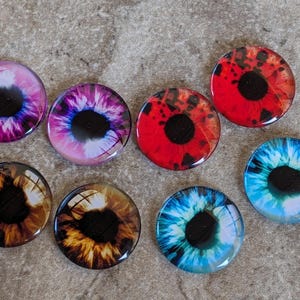 Monster Eyes Large Flat Back Buttons Embellishments Size 15/16" You ...