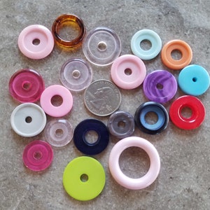 20 Washers Round Buttons Multi Sizes and Shades Grab Bag - Etsy