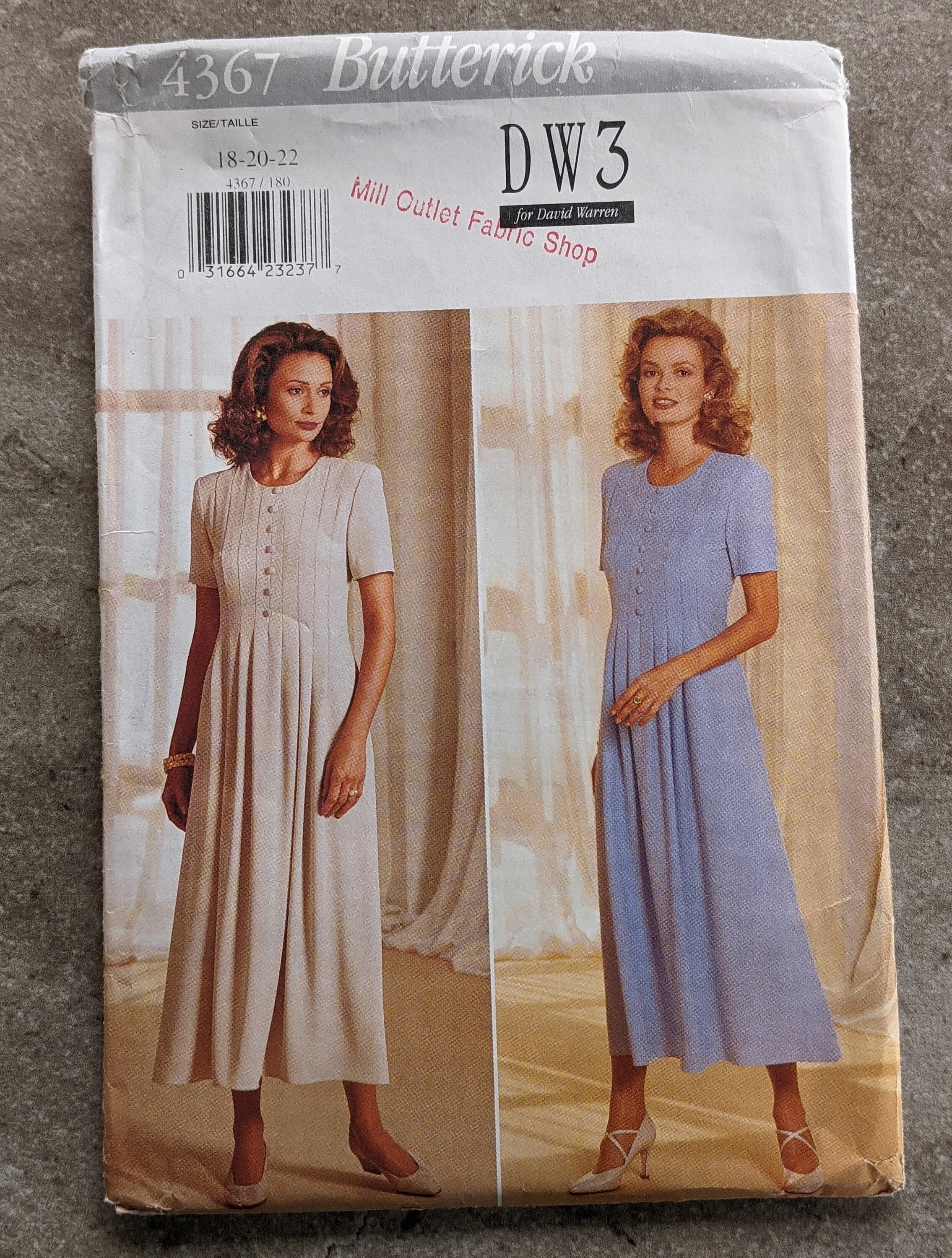 8 David Warren Butterick Misses' Petite Dress Pattern 4367 Size 6 Easy ...