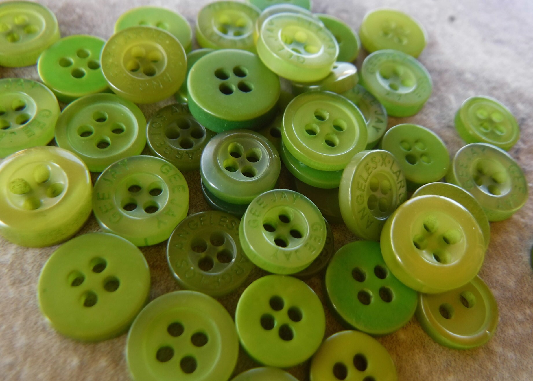 Avocado Green Buttons, 50 Small Assorted Round Sewing Crafting Bulk ...