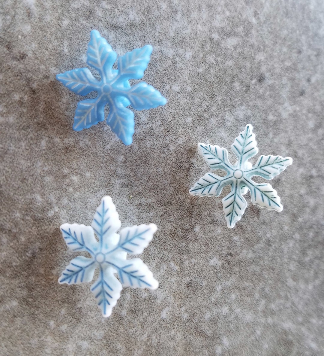 6 Poinsettia Snowflake Shank Buttons Size 1/2" - Etsy