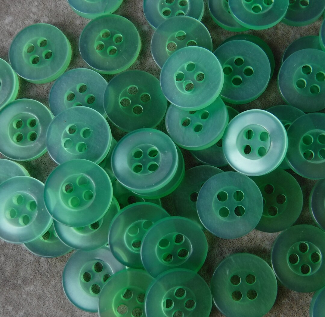 25 Light Green Slide Rim Round Buttons Size 7/16" - Etsy