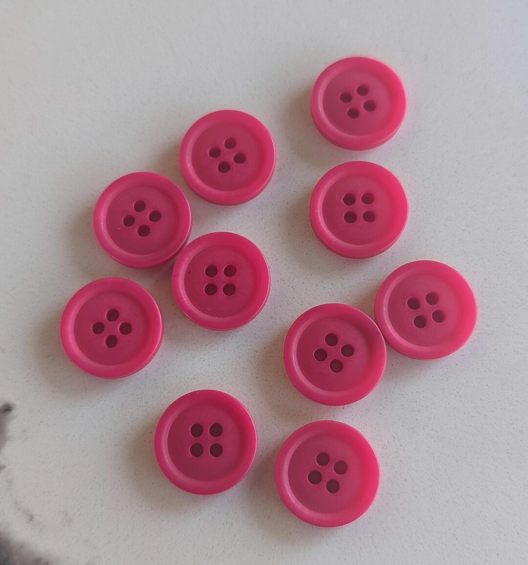 10 Hot Pink Large 2 Tone Round Buttons Size 11/16" Sewing Crafting - Etsy