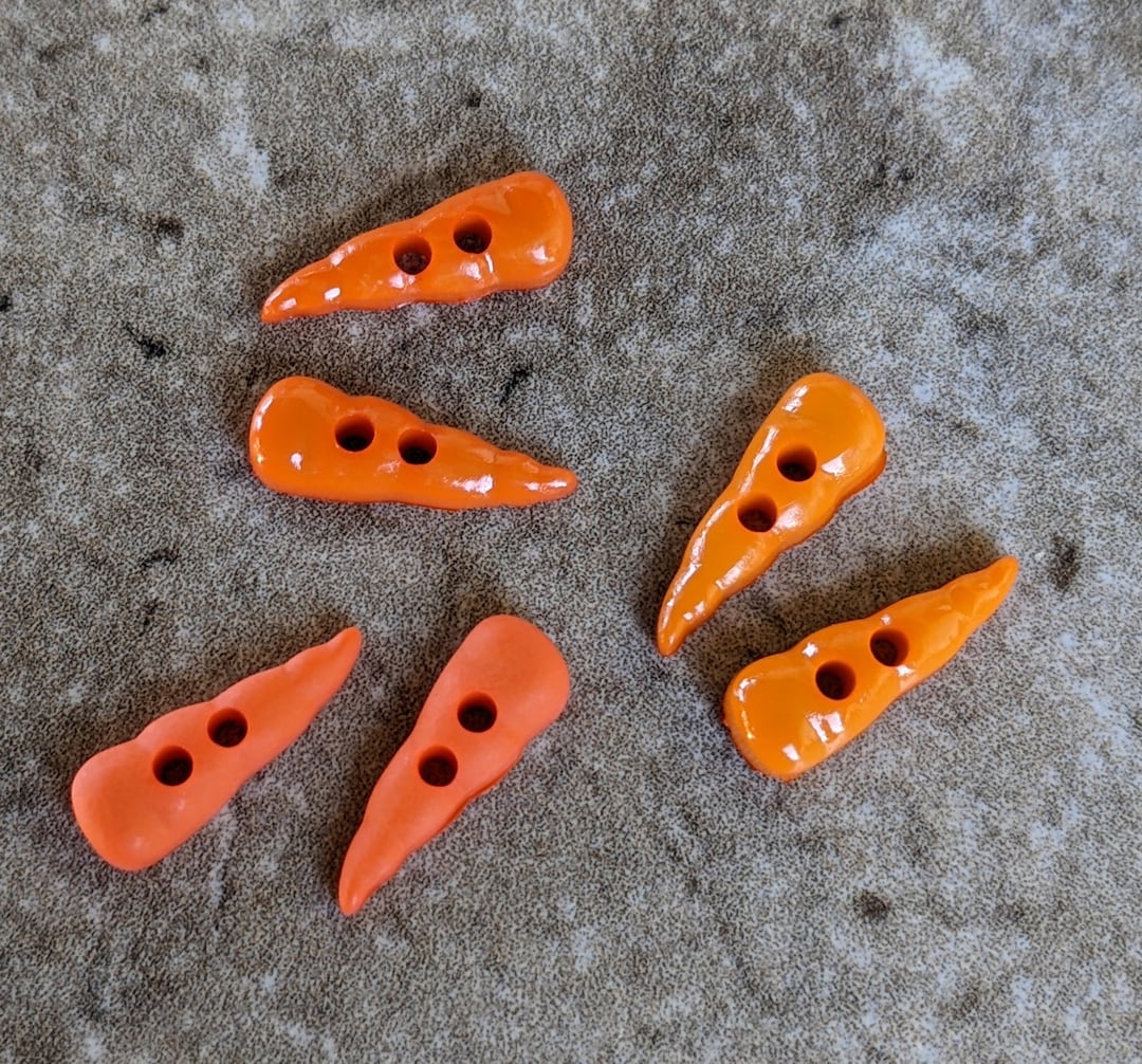6 2 Hole Carrot Buttons Size 5/8" Crafting Sewing - Etsy