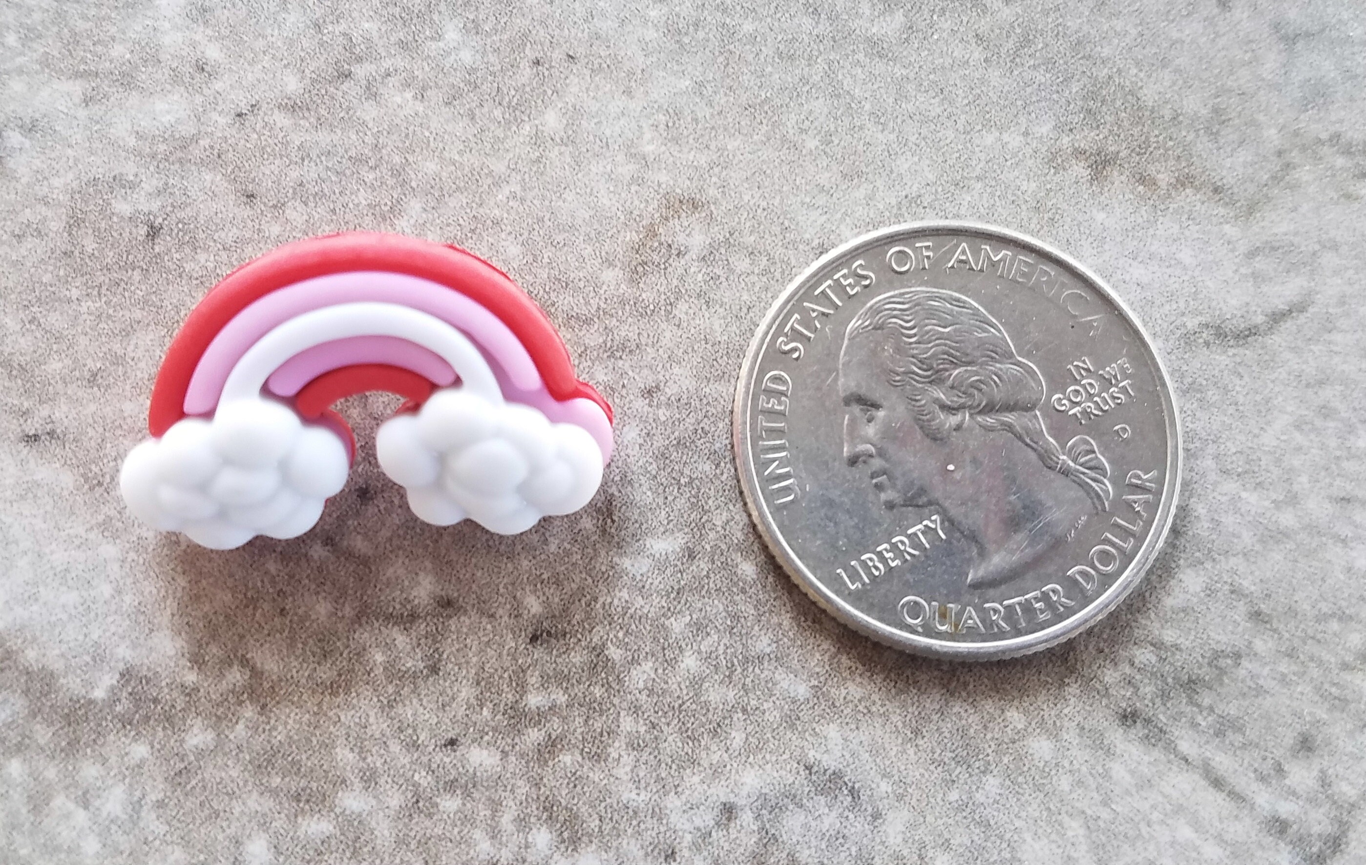 3 Rainbow With Clouds Shank Buttons | Etsy