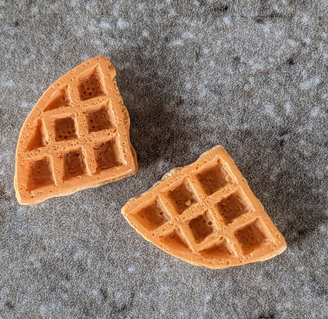 2 Waffle Slice Flat Back Embellishment Buttons Size 5/8" - Etsy