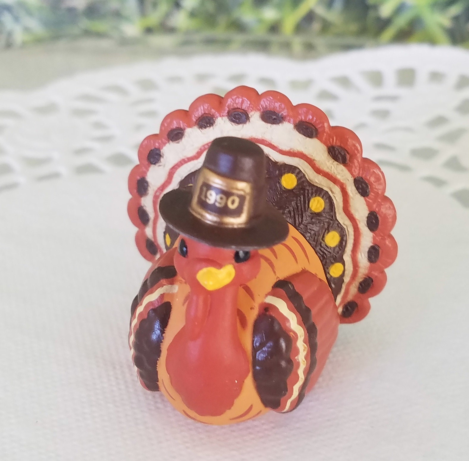 Thankful Turkey Hallmark Merry Miniature Thanksgiving 1990 - Etsy Nederland