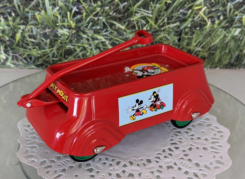 1937 Mickey Mouse Streamline Express Coaster Wagon Hallmark Kiddie Car ...