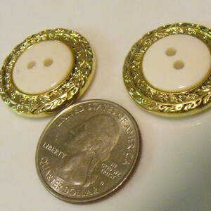 15 Gold Leaf Rim Flat Large Round Buttons Size 15/16" - Etsy
