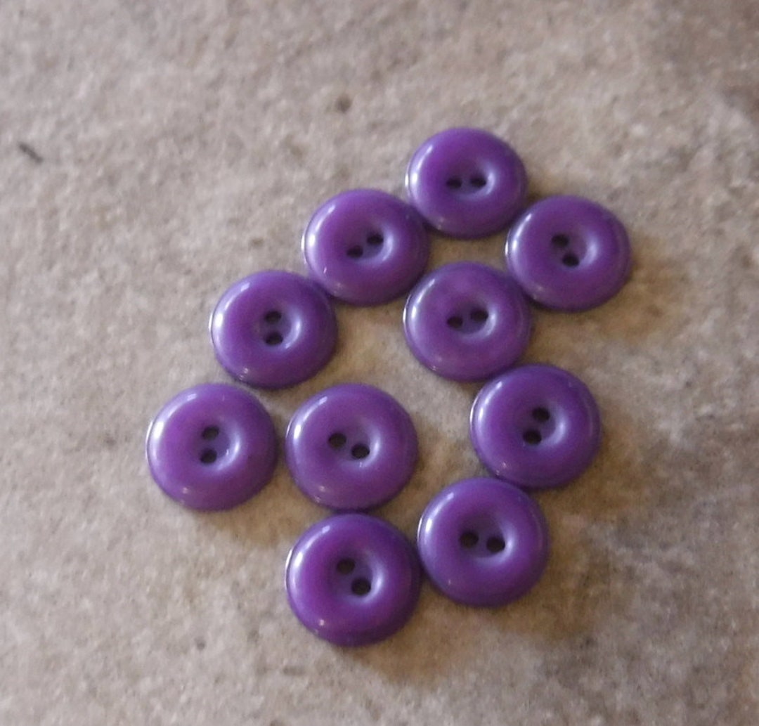 10 Plum Mini Pop Center Round Buttons Size 3/8" - Etsy