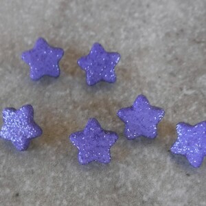 6 Glitter Puffy Stars Shank Buttons Size 7/16" - Etsy