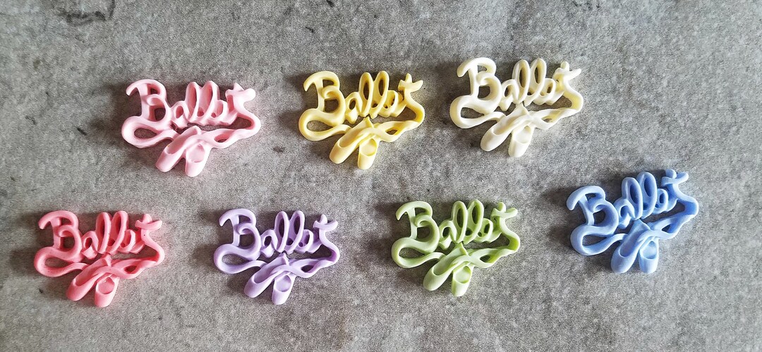 2 Ballet Shoes Flat Back Embellishment Buttons Size 1 1/8" You Choose ...
