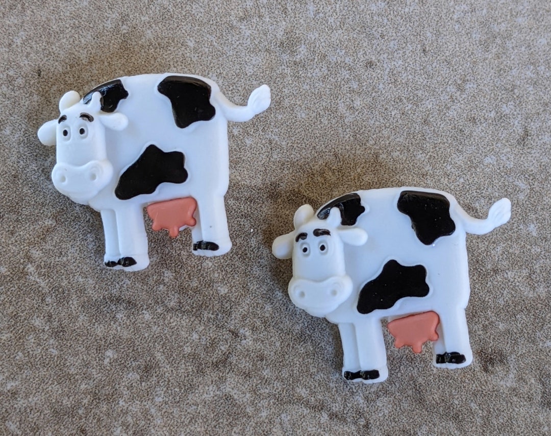 2 Farm Animal Cow Shank Buttons Size 1 1/8" - Etsy