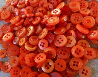 Burnt Orange Buttons 50 Small Assorted Round Sewing Crafting | Etsy