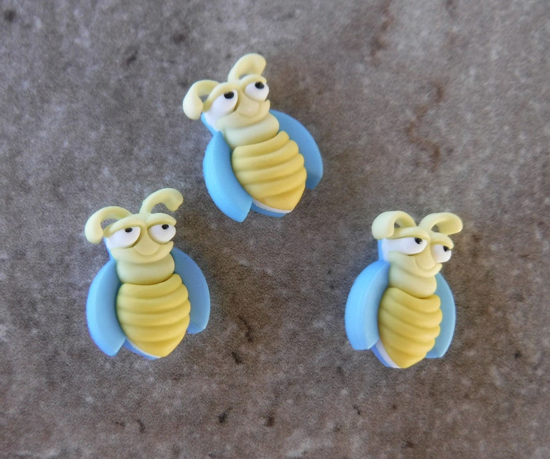 3 Bug Eyed Firefly Shank Buttons Size 9/16" - Etsy