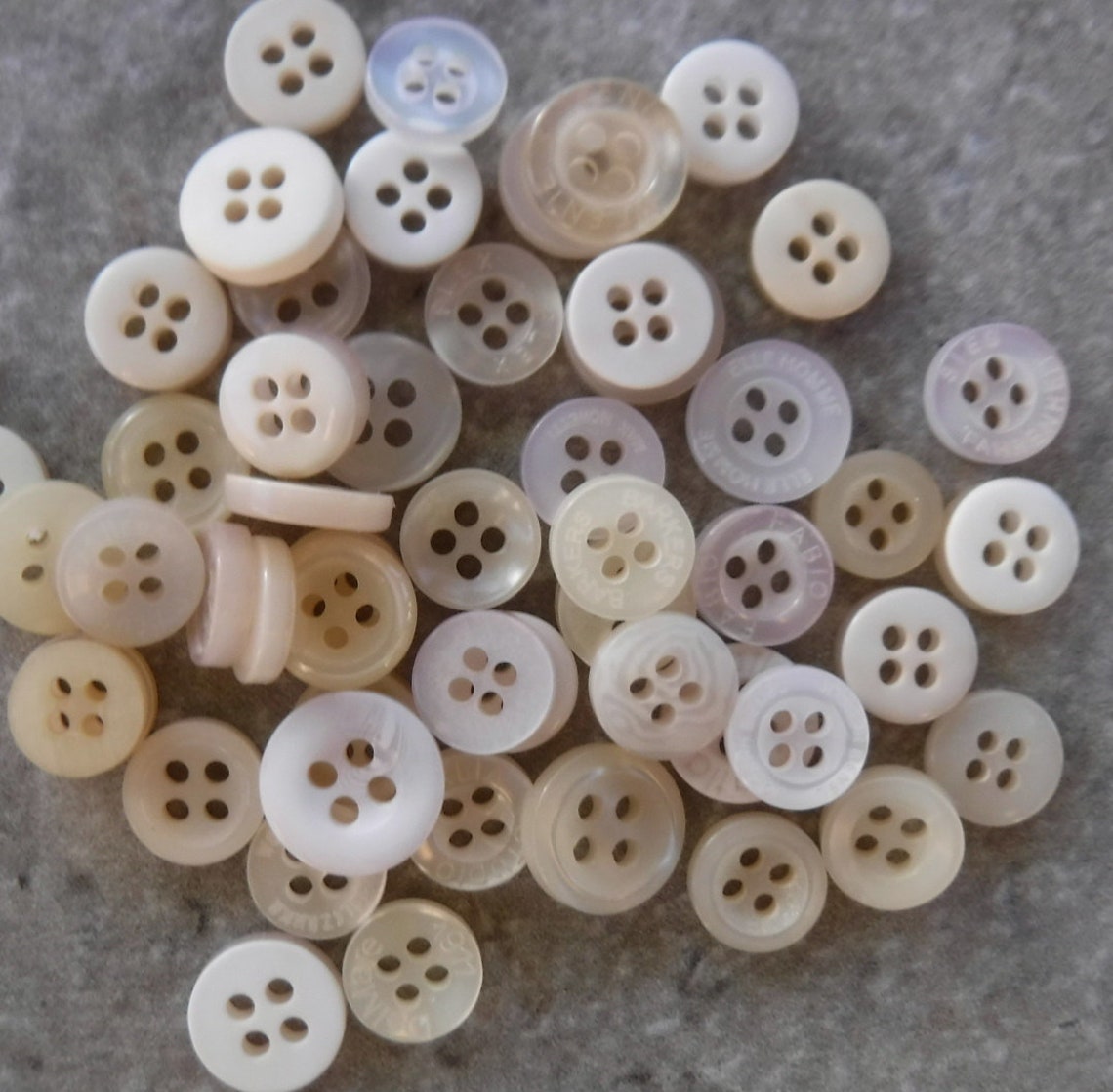 Ivory Buttons 50 Small Assorted Round Sewing Crafting Bulk - Etsy