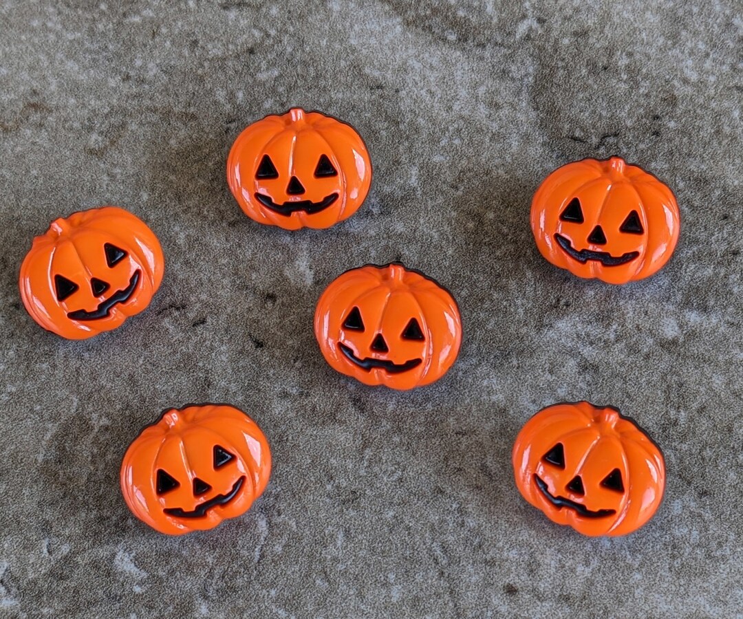 6 Joyful Pumpkins Small Shank Buttons Size 11/16" - Etsy